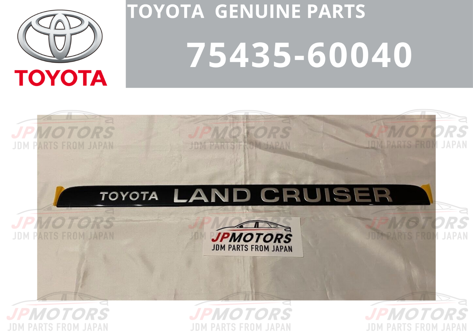 TOYOTA LAND CRUISER 80 Series Genuine Rear Hatch Emblem Nameplate 75435 ...
