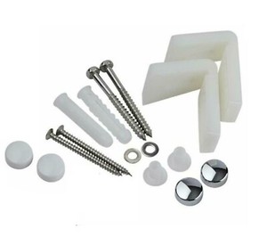 Bathroom Angled Floor WC Toilet Pan /Bidet Fixing Bathroom Fitting Kit ...