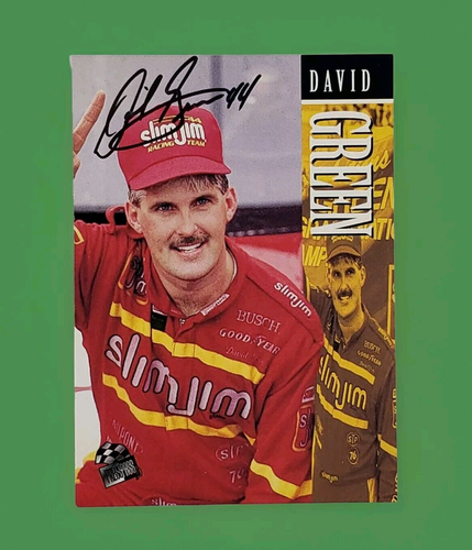 1995 Press Pass DAVID GREEN NASCAR Racing # 60 Slim Jim Signed ...