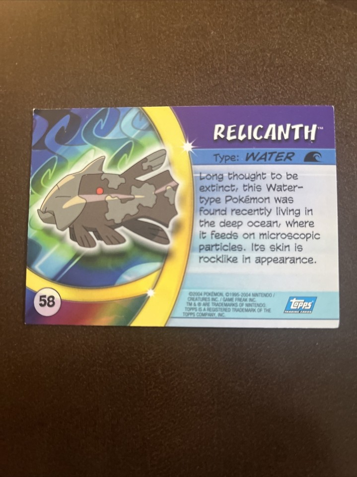 Relicanth Pokemon Advanced Challenge | eBay