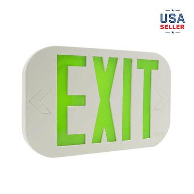 Exit Signs - Green Letters