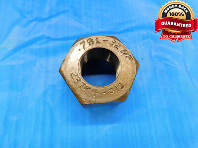 SHOP MADE .781 32 NF N04 LOCKNUT THREAD RING GAGE .7810 UNF 25/32 ...
