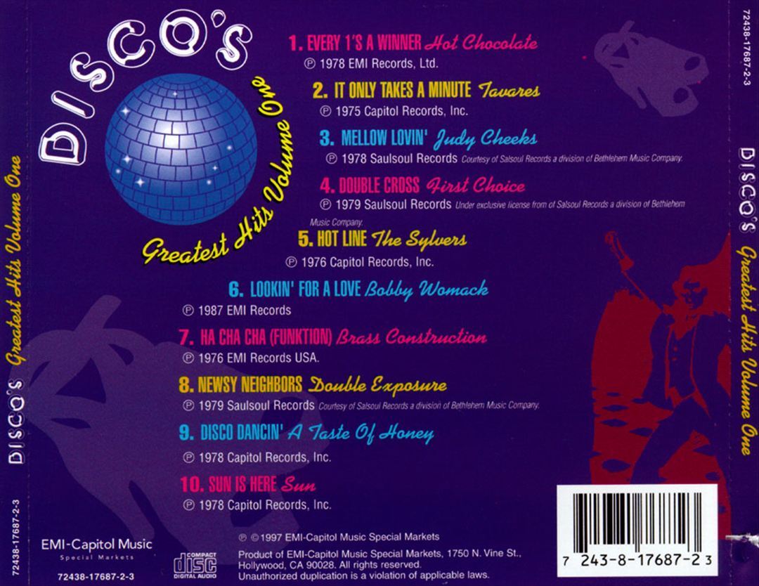 VARIOUS ARTISTS - DISCO'S GREATEST HITS, VOL. 1 NEW CD 724381768723| eBay
