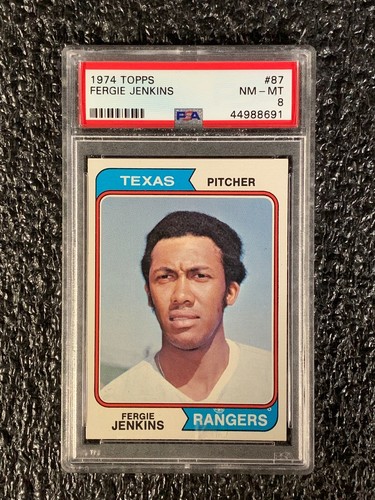 1974 Topps Baseball #87 Fergie Jenkins PSA 8 | eBay
