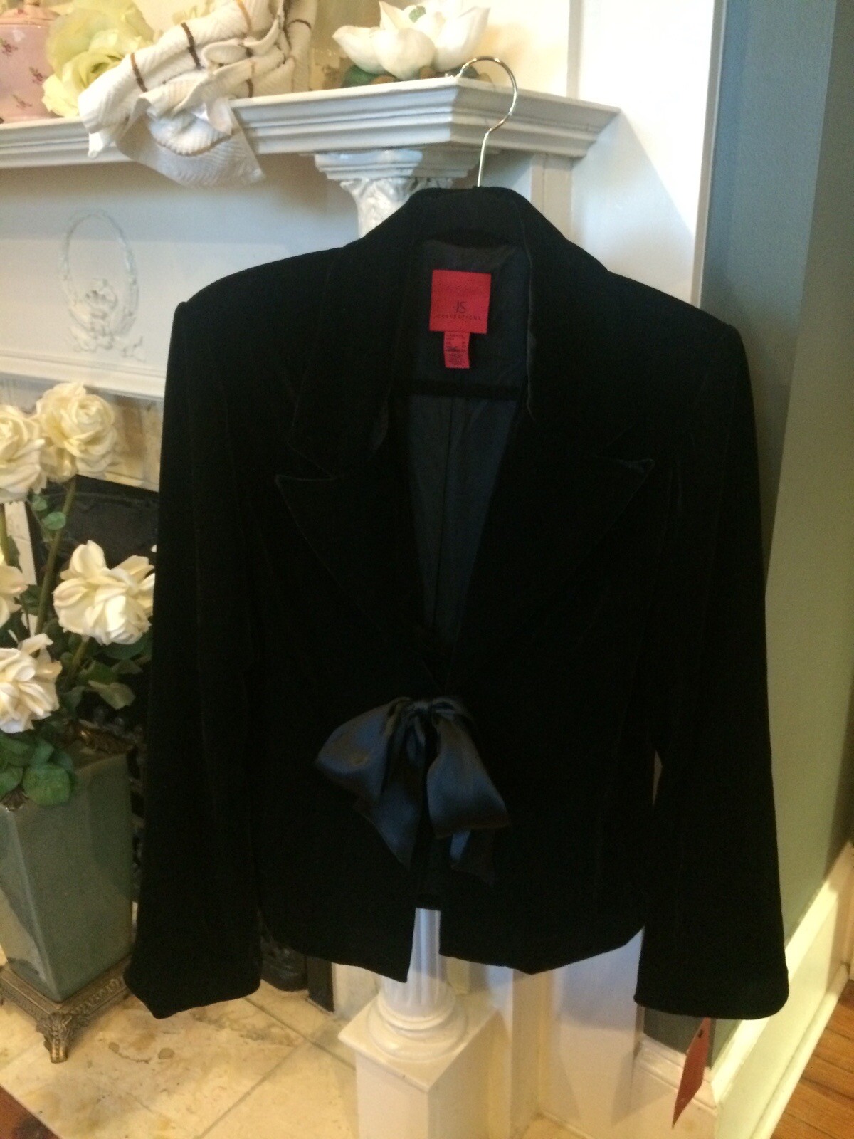 JS Collections Black Velvet Formal Jacket Coat Blazer… - Gem