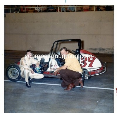 VINTAGE ORIGINAL RACING PHOTO; 1973 LARRY MAYHEW; FORT WAYNE, USAC ...