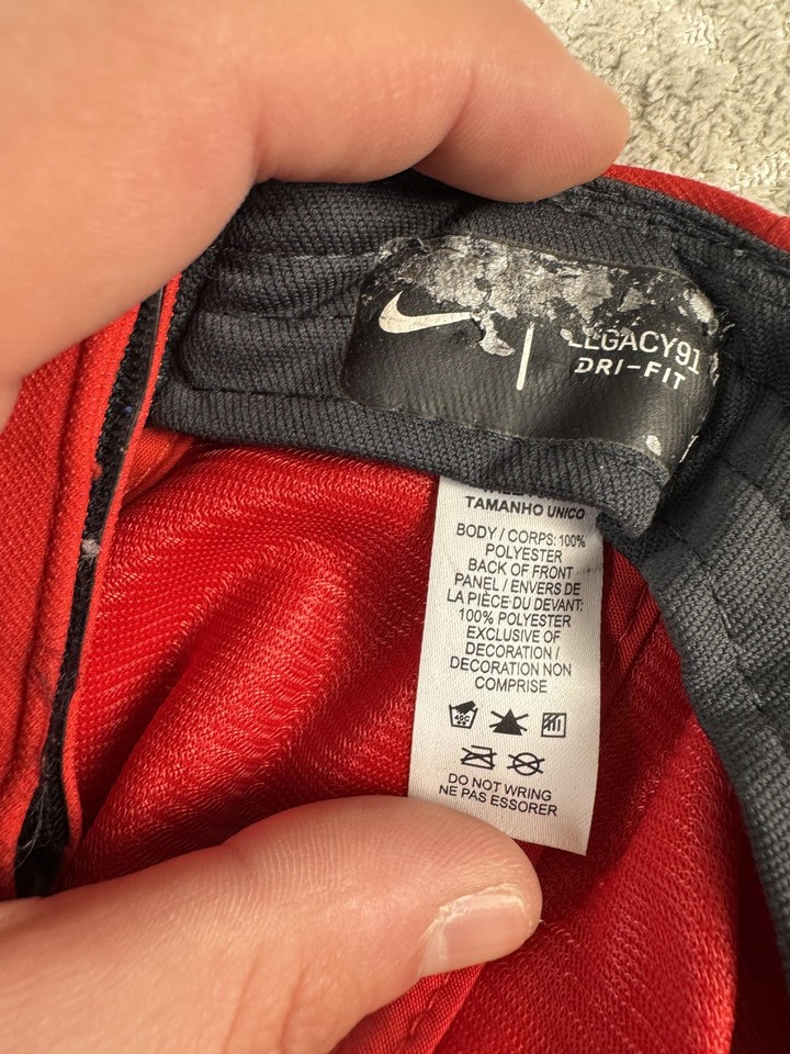 Mustangs D Logo Hat Cap Strap Back Mens One Size Red Nike Dri Fit ...