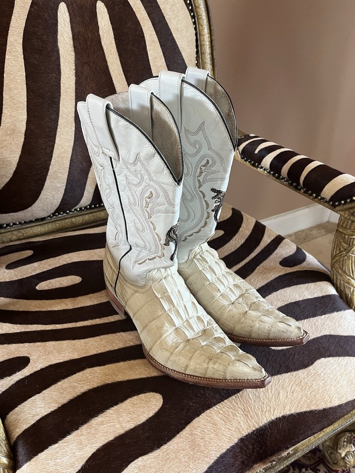 Men Gator Men Cowboy Boots Sz 8 | eBay