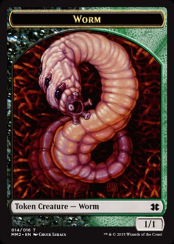 MTG - Worm Token - Modern Masters 2015 - NM, English Magic FLAT RATE ...