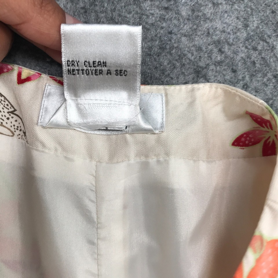 Talbots Pants Woman 8 Floral Orchid Pure Silk Slacks Tapered Fit Side ...