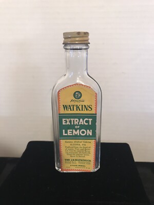 VINTAGE WATKINS EXTRACT OF LEMON BOTTLE | eBay