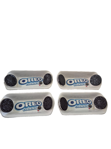Set of 4 Oreo Cookie Tray Banana-Split Dessert Bowl Ceramic Dishes | eBay
