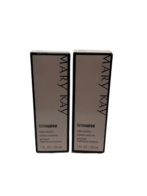 SET OF 2 NEW Mary Kay Timewise"Night Solution" Solution 1oz Dry to Oily ...