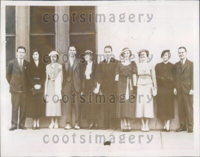 1934 Famed American Businessman Harvey Firestone Family Wedding Press ...