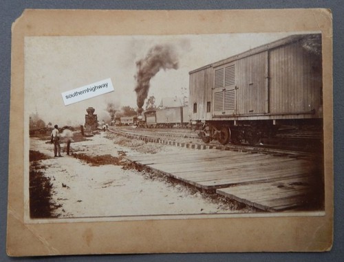 1897 Pensacola & Atlantic Railroad Scene Cabinet Photo River Junction ...