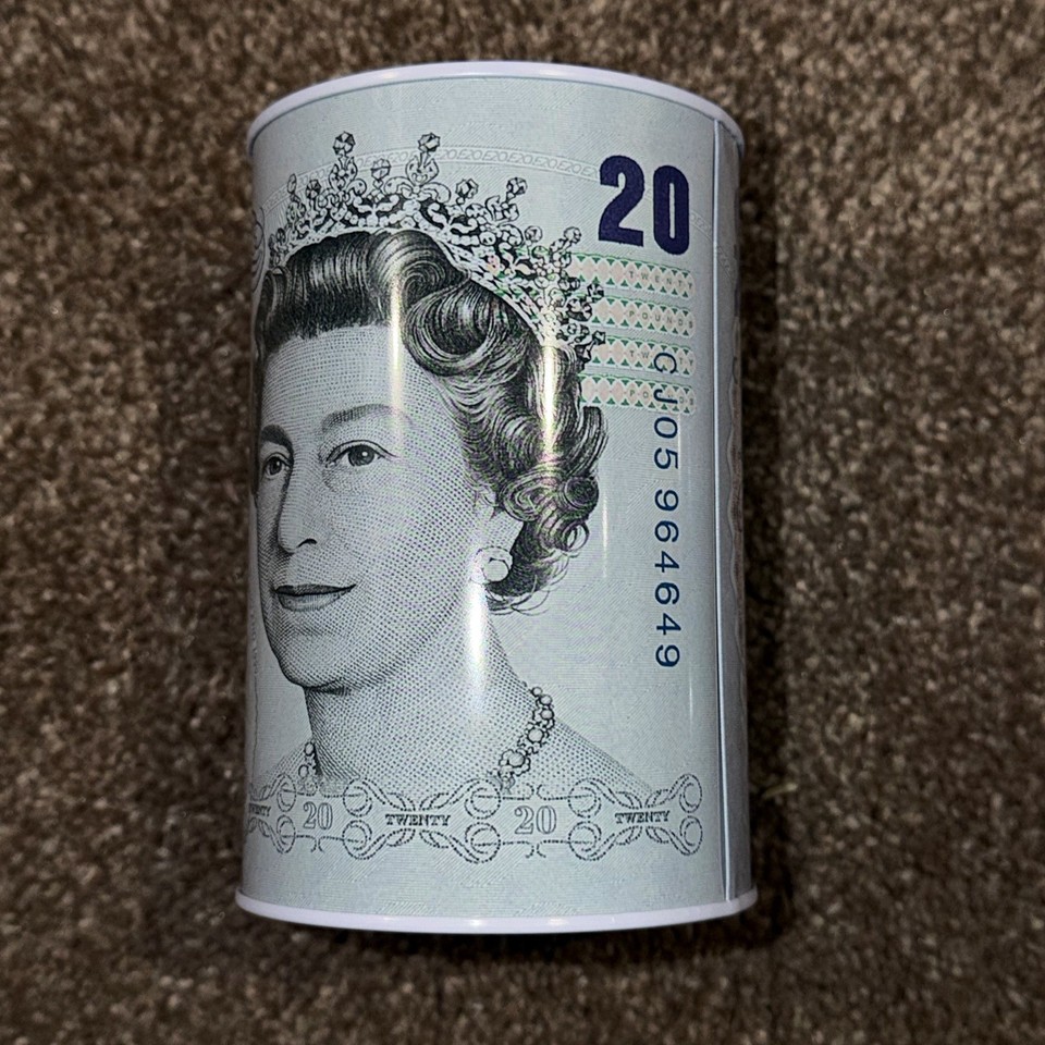 Pack of 4 Money Tin Boxes Tinplate, Multi-Colour, Notes Design Metal ...