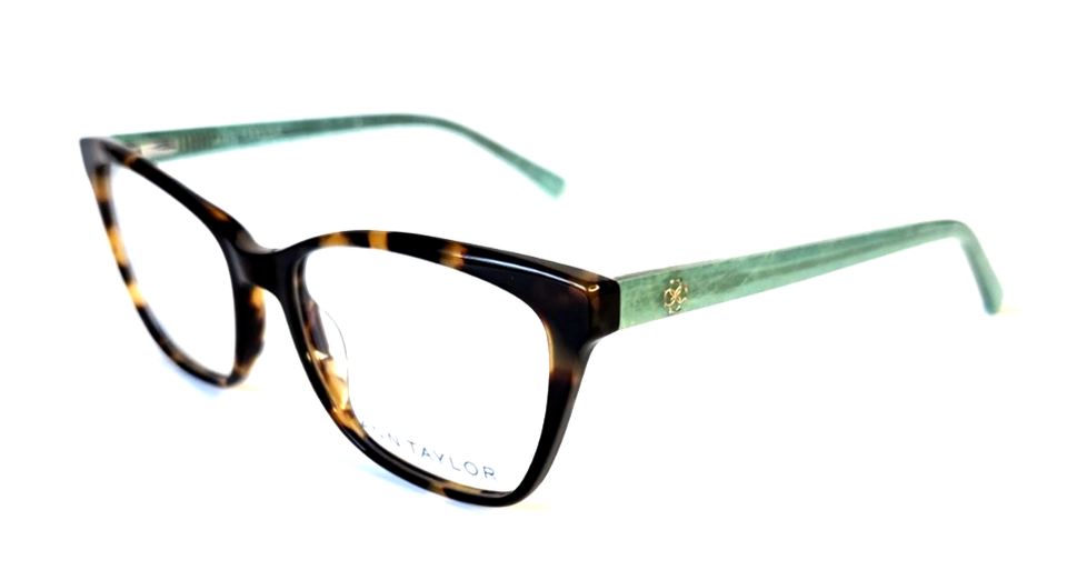 ANN TAYLOR AT333 C02 TORTOISE SHELL/TURQUOISE NEW AUTHENTIC EYEGLASSES ...
