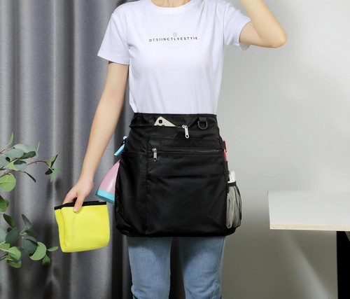 Waterproof Cleaning Apron with 8 Pockets,Housekeeping Uniform Black | eBay
