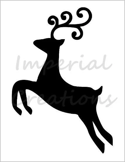 Flying Reindeer Stencil