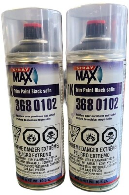 MAXX SPRAY 3680102 TRIM PAINT BLACK SATIN ( 2 Cans ) | eBay