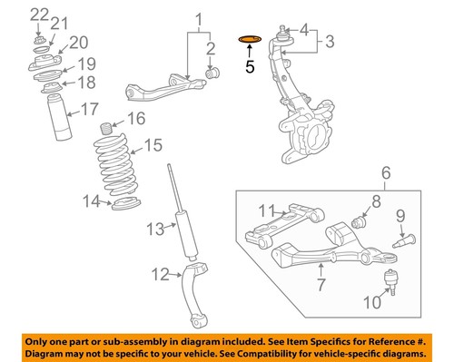 GM OEM 02-09 Bravada Suspension Components-Upper Ball Joint Retainer ...