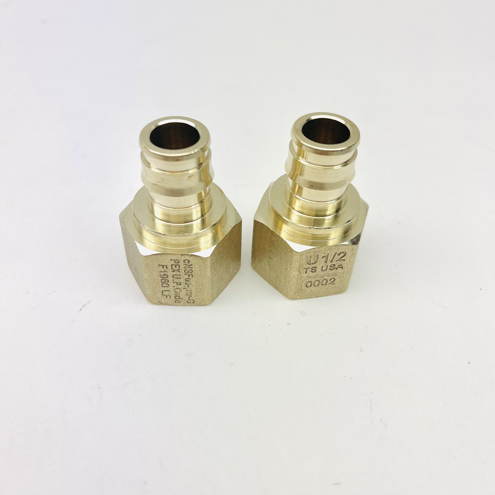 2-PACK UPONOR LF4575050 1/2" PEX X 1/2" NPT ProPEX LF BRASS FEMALE ...