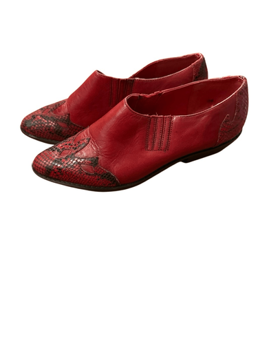 Arpeggios Women’s red leather snakeskin ankle booties Sz 6.5 | eBay