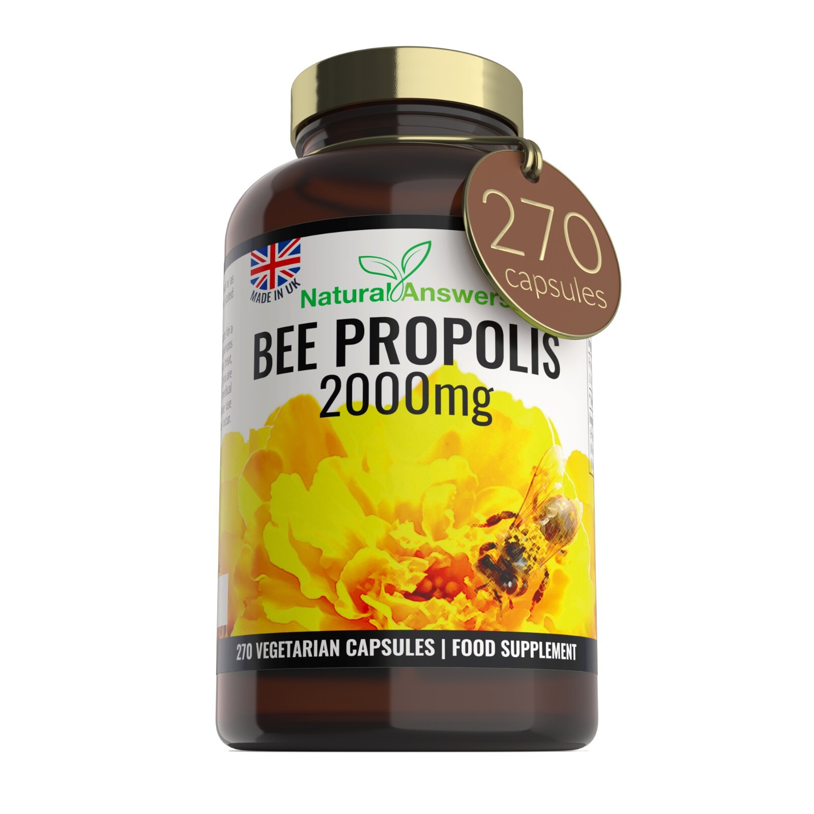 Bee Propolis 2000mg 270 Pills Pure Bee Health Pollen Healthy Immune ...