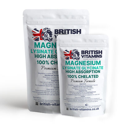 Magnesium Lycinate -Glycinate 100% Chelated contains 10% elemental ...