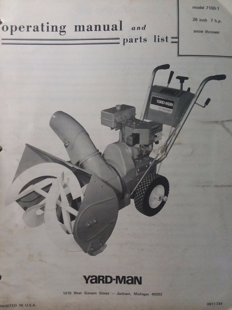 Yard Man Snow Blower Yard Man 5hp, 24" Snow Blower. Has Compression.