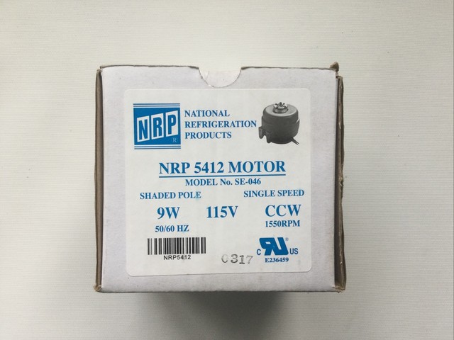 NRP 5411 Shaded Pole Unit Bearing Motor 9W Watt 115V 1550 RPM SE-046 ...
