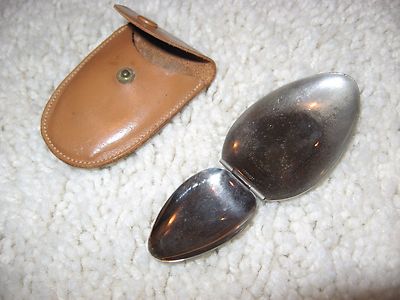 Vintage Folding Teaspoon & Tablespoon in Leather Case from Germany | eBay