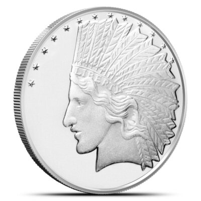 1 oz SilverTowne Indian Head Silver Round (New) | eBay