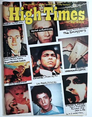 HIGH TIMES 1978 MAGAZINE PATTI SMITH SEX PISTOLS PUNK 420 VTG HIPPIE ...