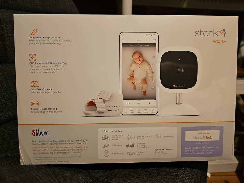 Masimo Stork Vitals+ Smart Home Baby Monitoring System | eBay