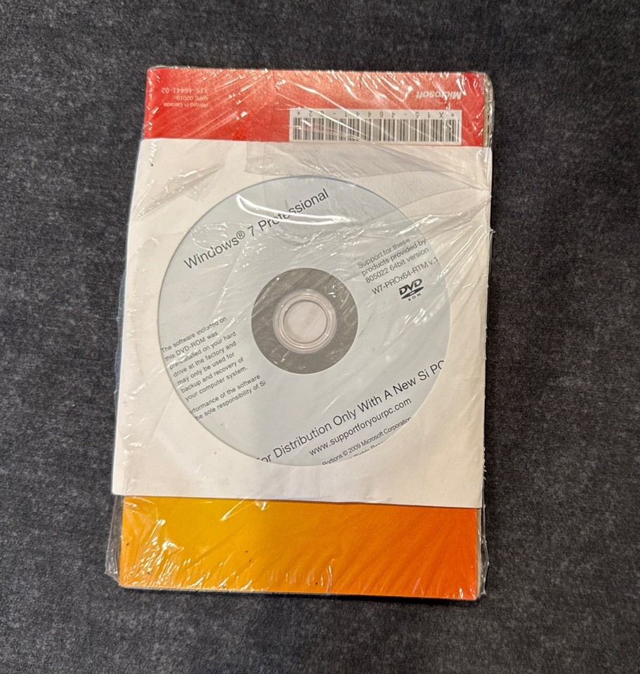 Official Windows 7 Professional 32-bit Installation Disc! Brand New ...