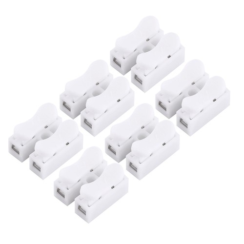 100pcs 10A 220V 2 Pin Push Quick Wire Cable Connector White Wiring ...