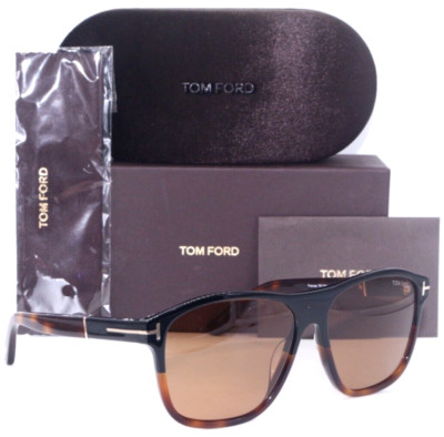 NEW TOM FORD FRANCES TF 1081 05E BLACK HAVANA FADE W/BROWN LENS ...