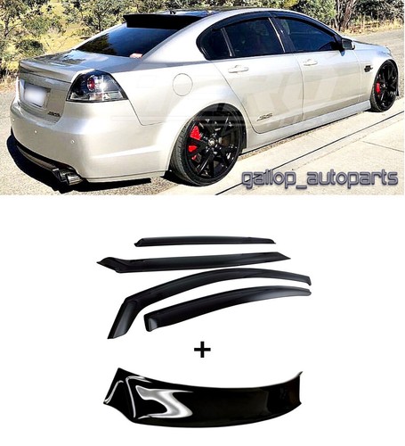 Weathershields & Rear Window Roof Visor for Holden Commodore VE VF SS ...