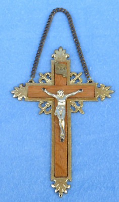 VINTAGE LARGE METAL CRUCIFIX JESUS ON CROSS CHAIN WALL HANGING | eBay UK