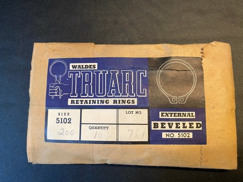 10 Vtg Waldes Truarc Retaining Rings in Original Packing Size 5102-200 ...