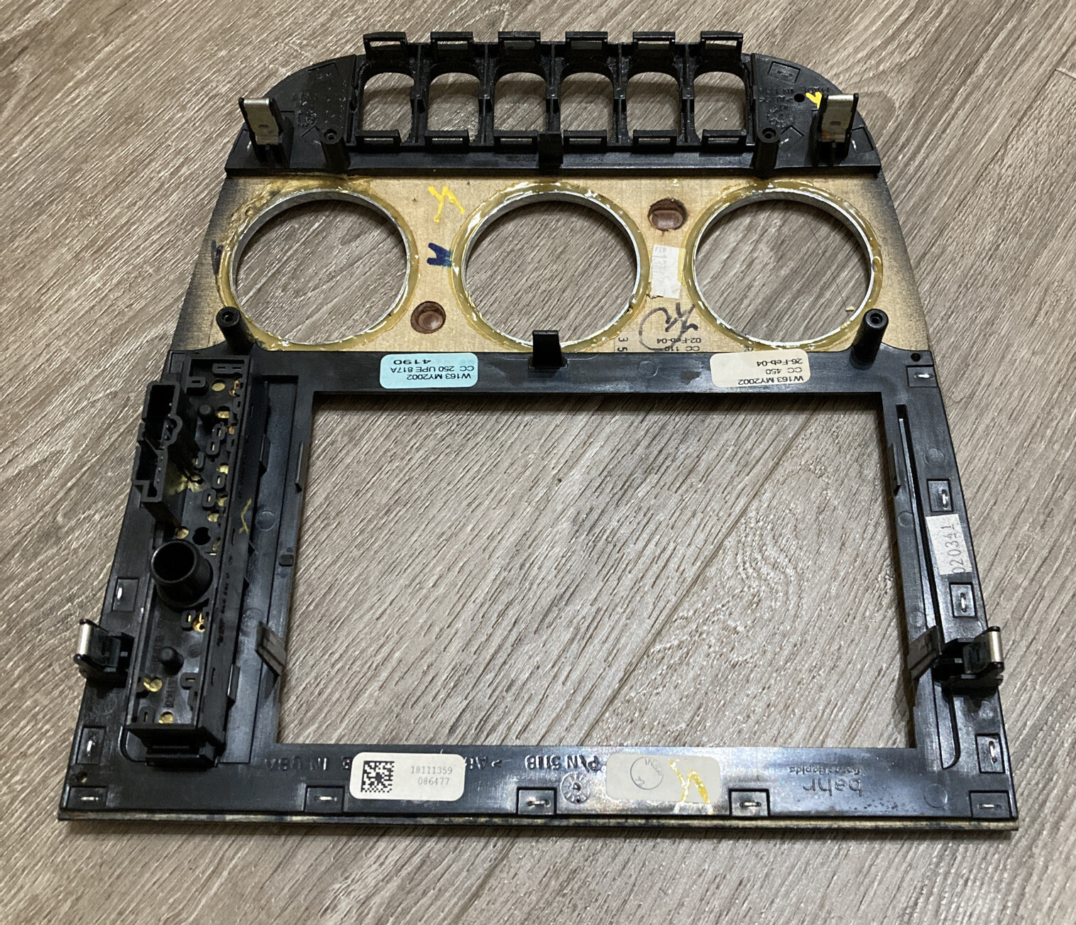 GENUINE OEM MERCEDES-BENZ W163 1998-03 RADIO AC CONTROL WOOD TRIM BEZEL ...