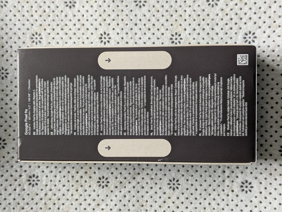 Google Pixel 9a 128GB, Obsidian Black, Unlocked - Brand New, Sealed ...