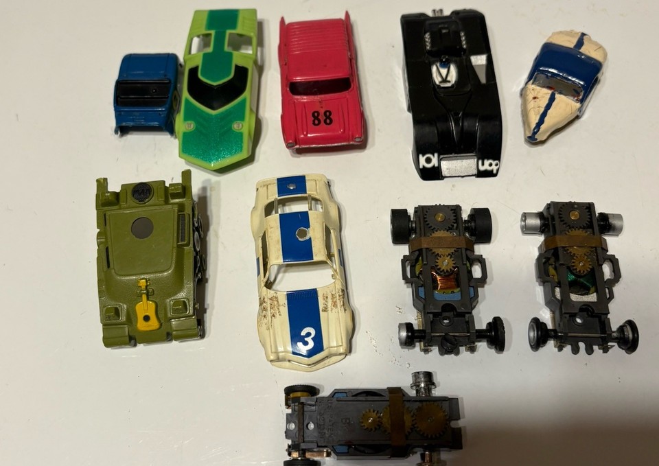 Vintage AFX Slot Car Junk Yard Parts Lot Chassis Etc | eBay