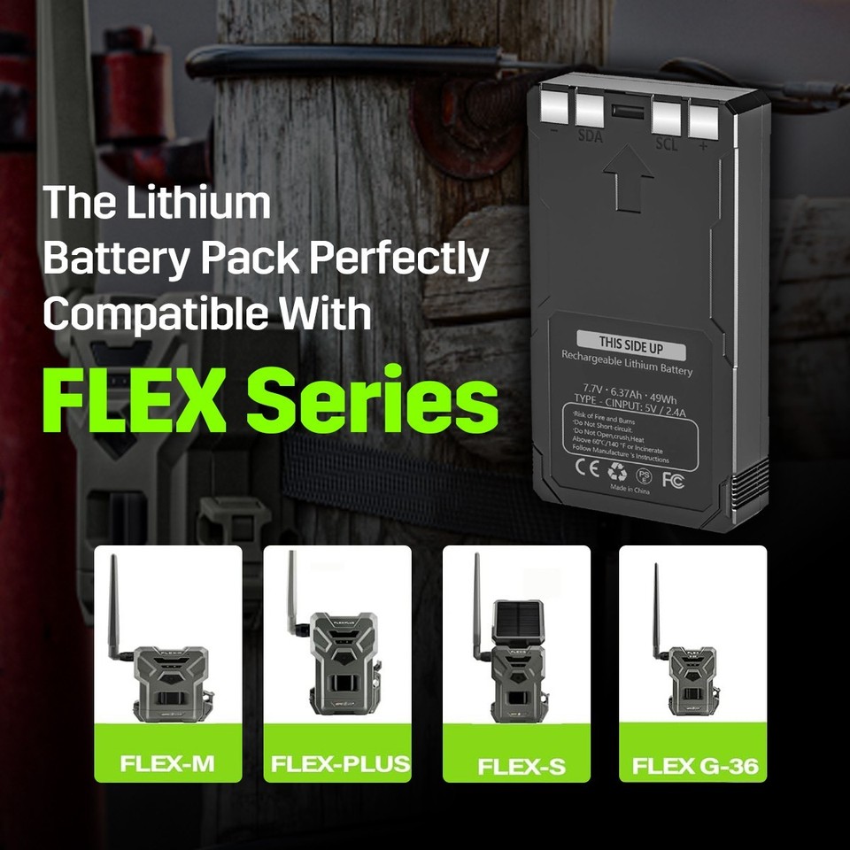 2-Pack Rechargeable LIT-22 Battery SPYPOINT Flex-M Flex-Plus Flex-S ...