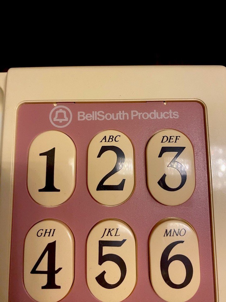 Vintage BellSouth Products “Big Button” Corded Easy Read Telephone | eBay