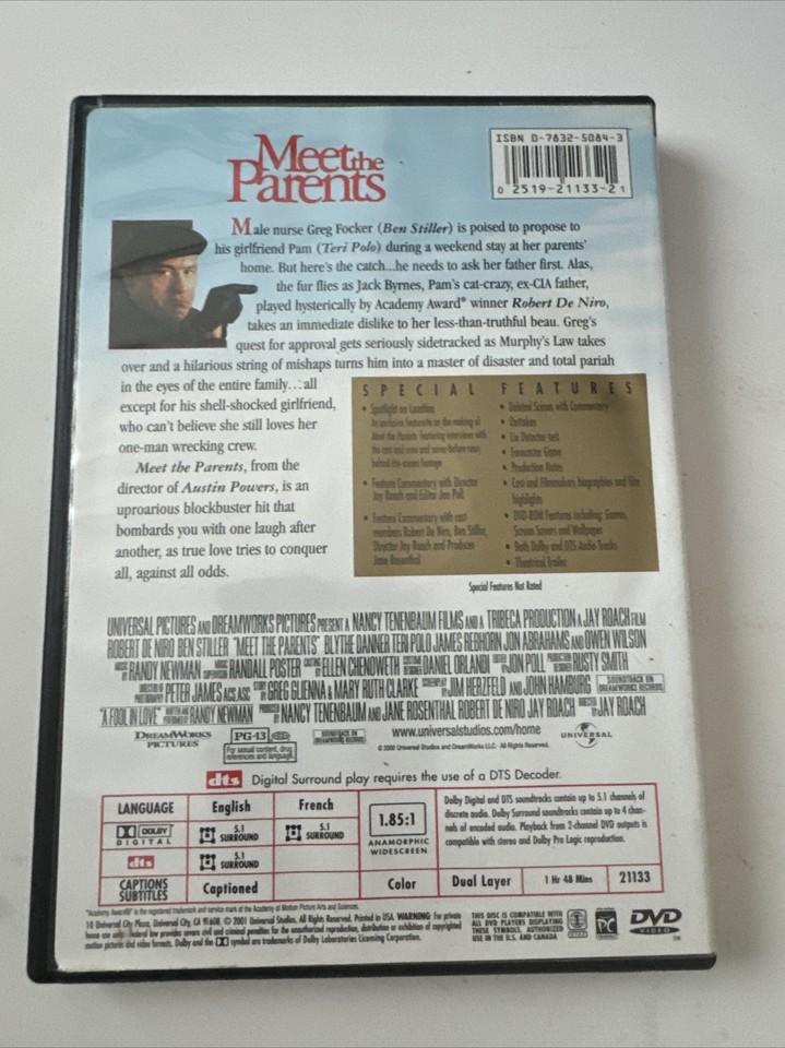 Meet the Parents (DVD) (Widescreen) (Collector's Edition) (VG) (W/Case ...