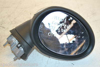 Mini Cooper Wing Mirror Right Side Mini 3 Door O/S Fire Damaged Wing ...