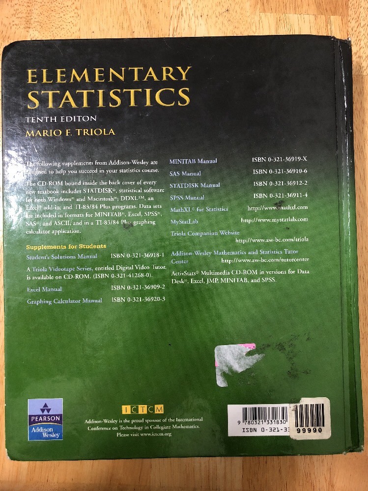 Elementary Statistics - Tenth Edition by Mario F. Triola | eBay