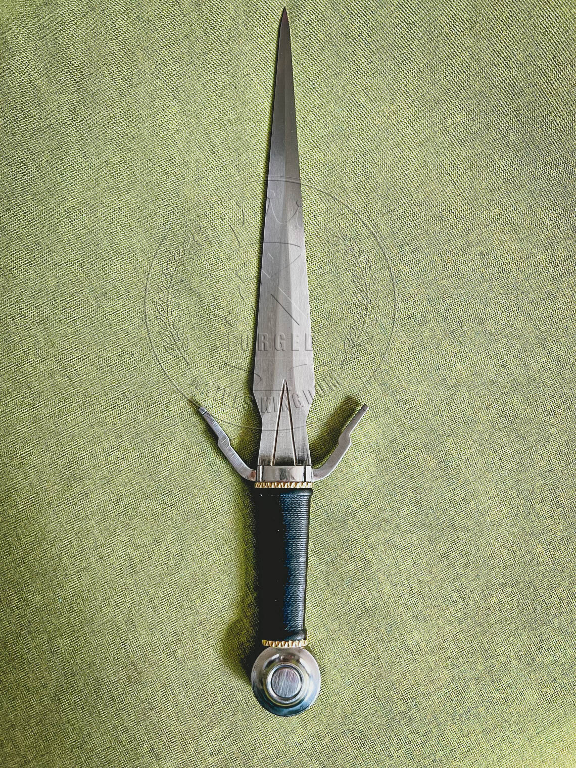 Custom Handmade Fantasy Dagger Stainless Steel Cord wrapped hardwood ...